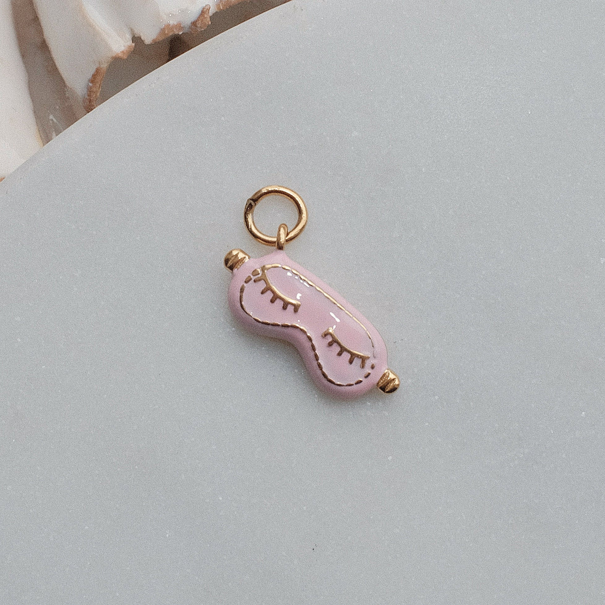 Gold and Pink Eye Mask Charm – Nixie The Store
